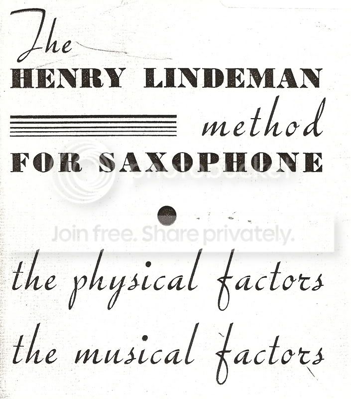 Vintage Saxophone Method Books | Sax on the Web Forum
